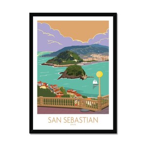 San Sebastian Poster Spain Travel Print Donostia Basque | Etsy