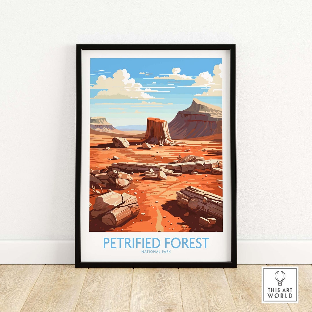 Petrified Forest National Park Print Art Print Travel Print | Home ...