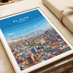 El Alto Bolivia Panoramic City Art Print - Bolivian Wall Poster, Urban ...