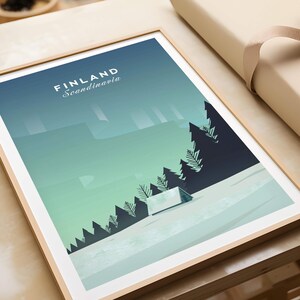 Finland Print Poster | Lapland Wall Art | Finland Travel Poster ...