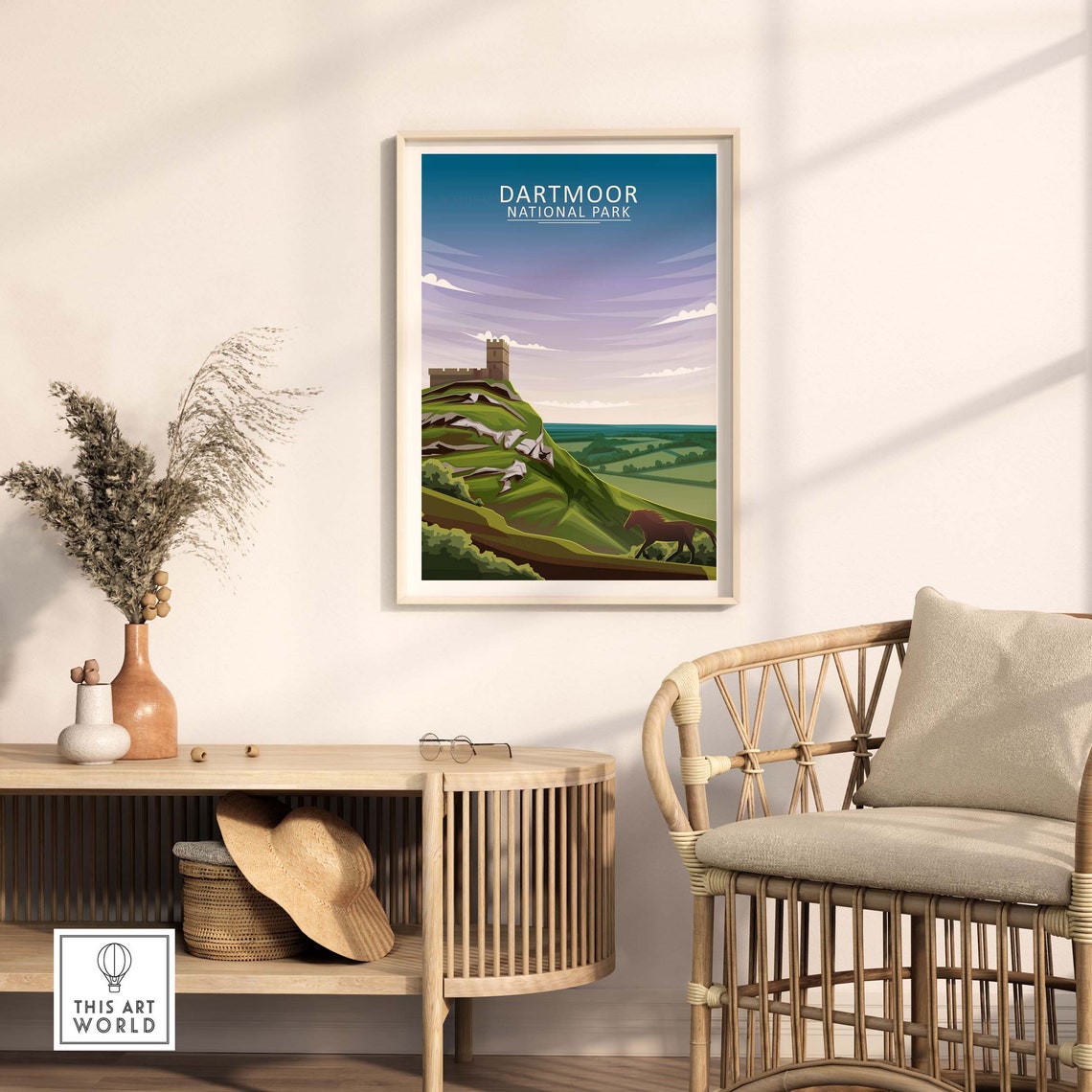 Dartmoor Poster National Park Print UK Travel Poster - Etsy