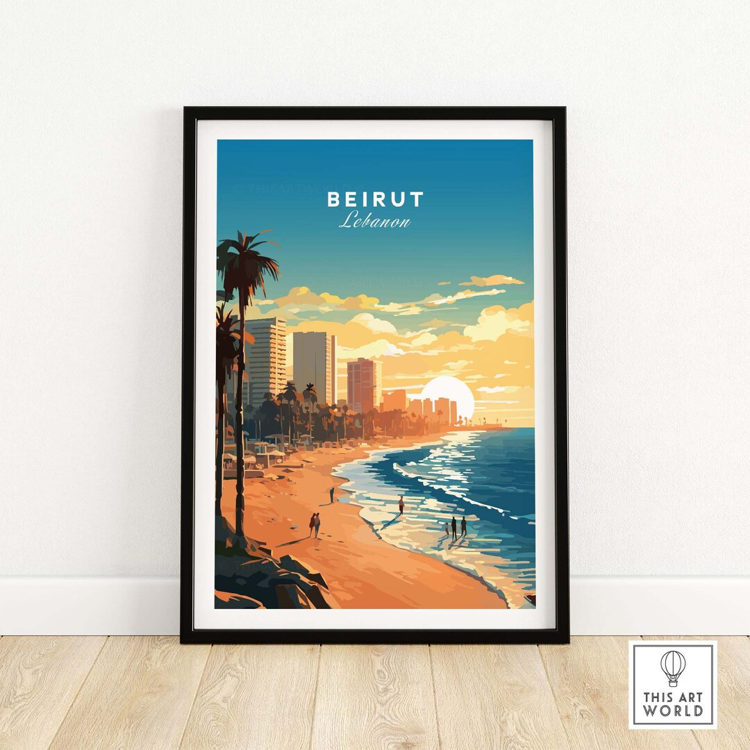 Beirut Poster Lebanon Travel Poster Birthday Present Wedding ...