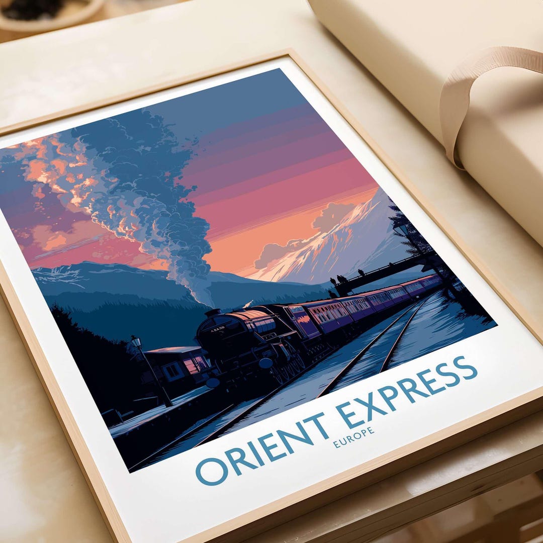 Vintage Train Poster: Orient Express Travel Art (multiple Sizes ...