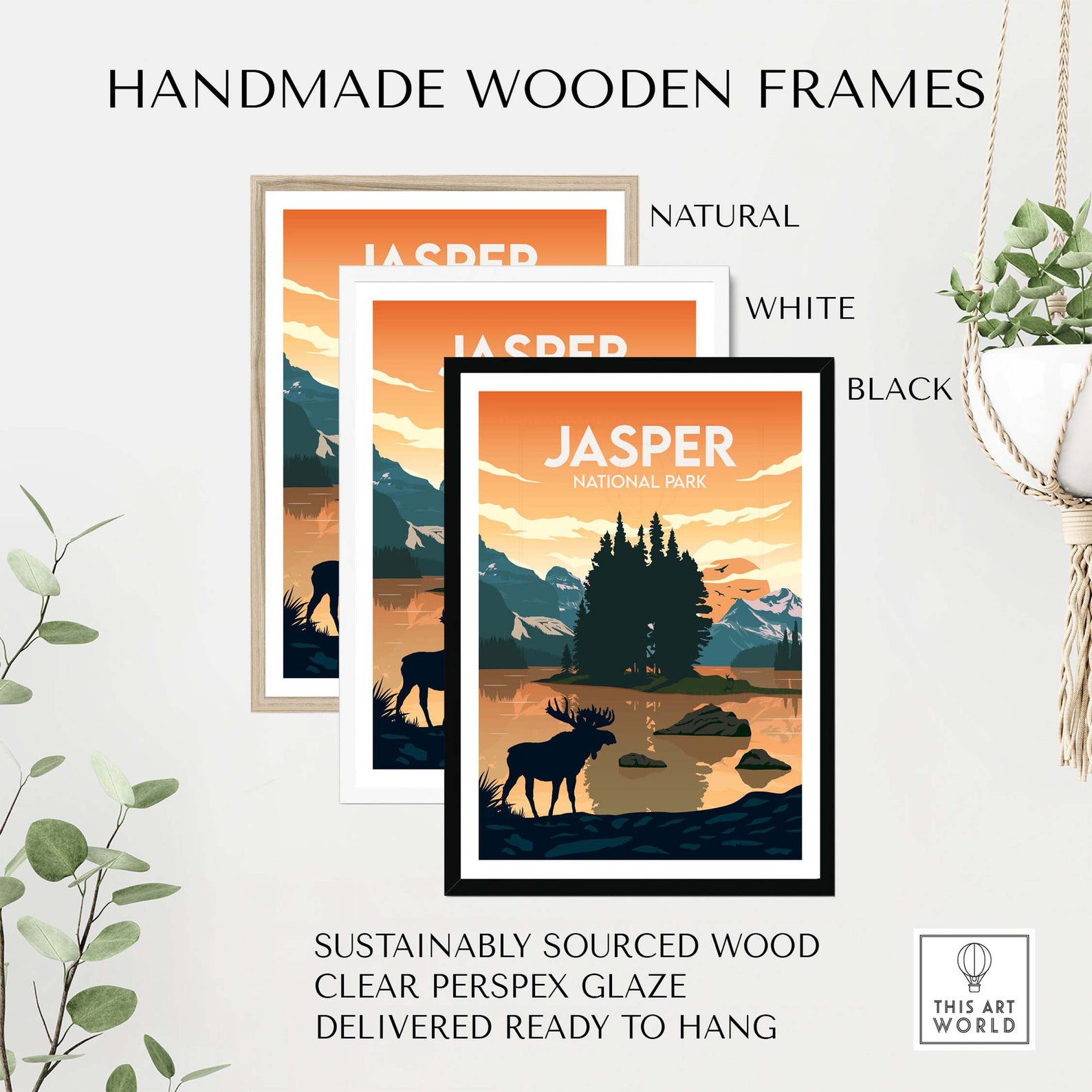 Jasper Print National Park Poster Canada Art Print Framed & Unframed ...