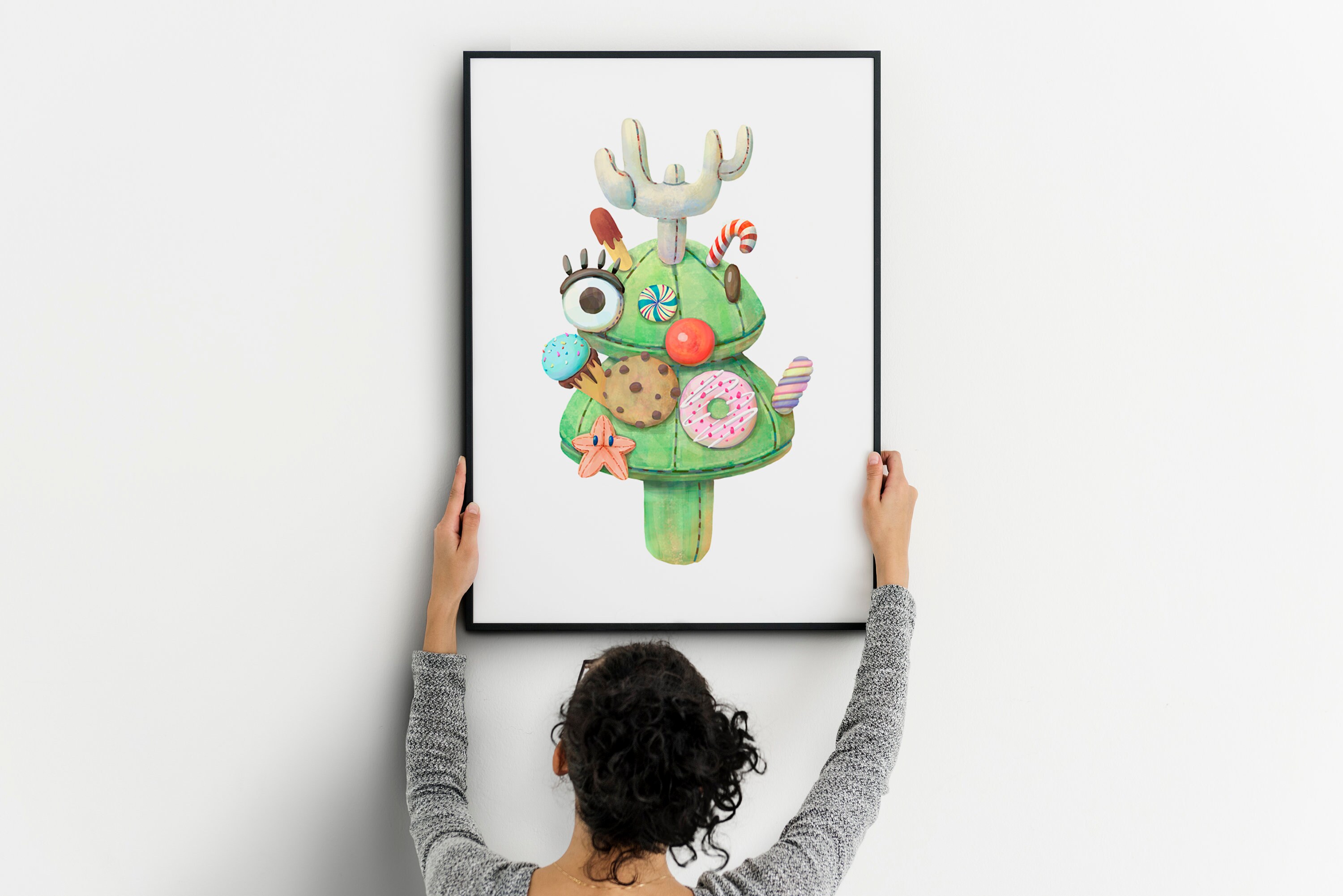Printable_cartoony Christmas Paper Tree - Etsy