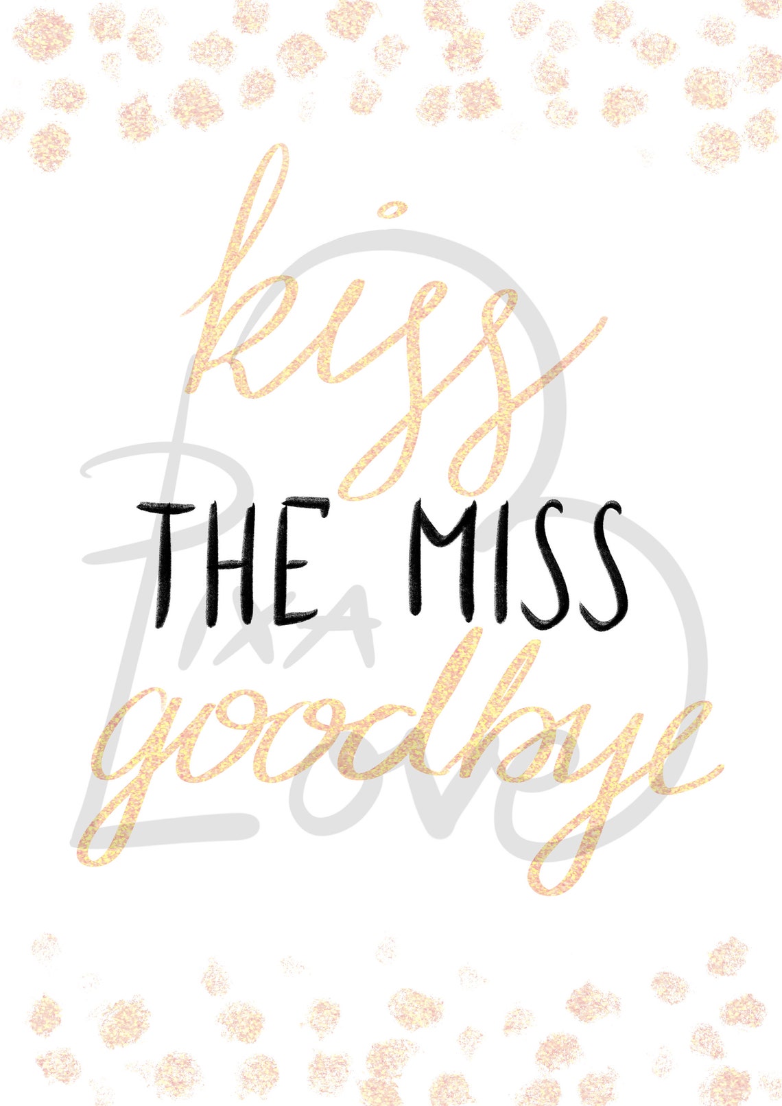 Printable Kiss the Miss Goodbye Sign - Bachelorette Party Game in White ...