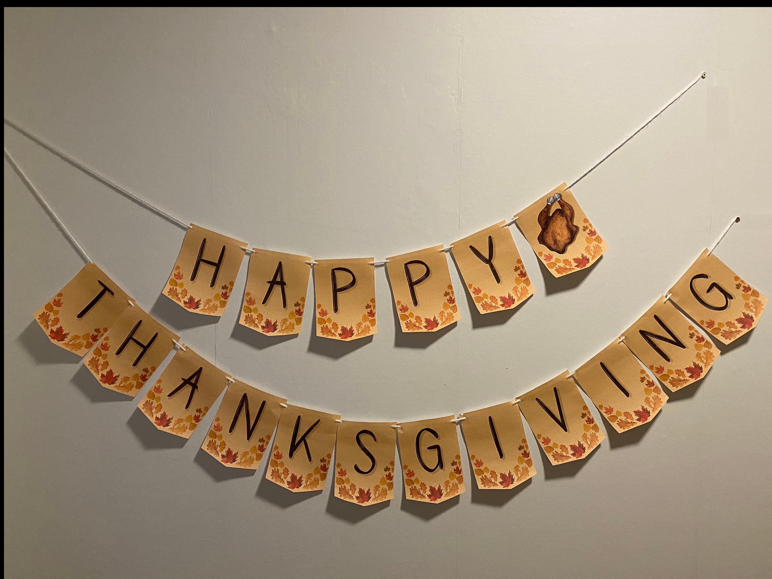 Happy Thanksgiving Printable Banner - Autumn Bunting. Perfect ...