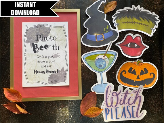 Printable Photo Props x17 for a Wicked Halloween Party | Etsy