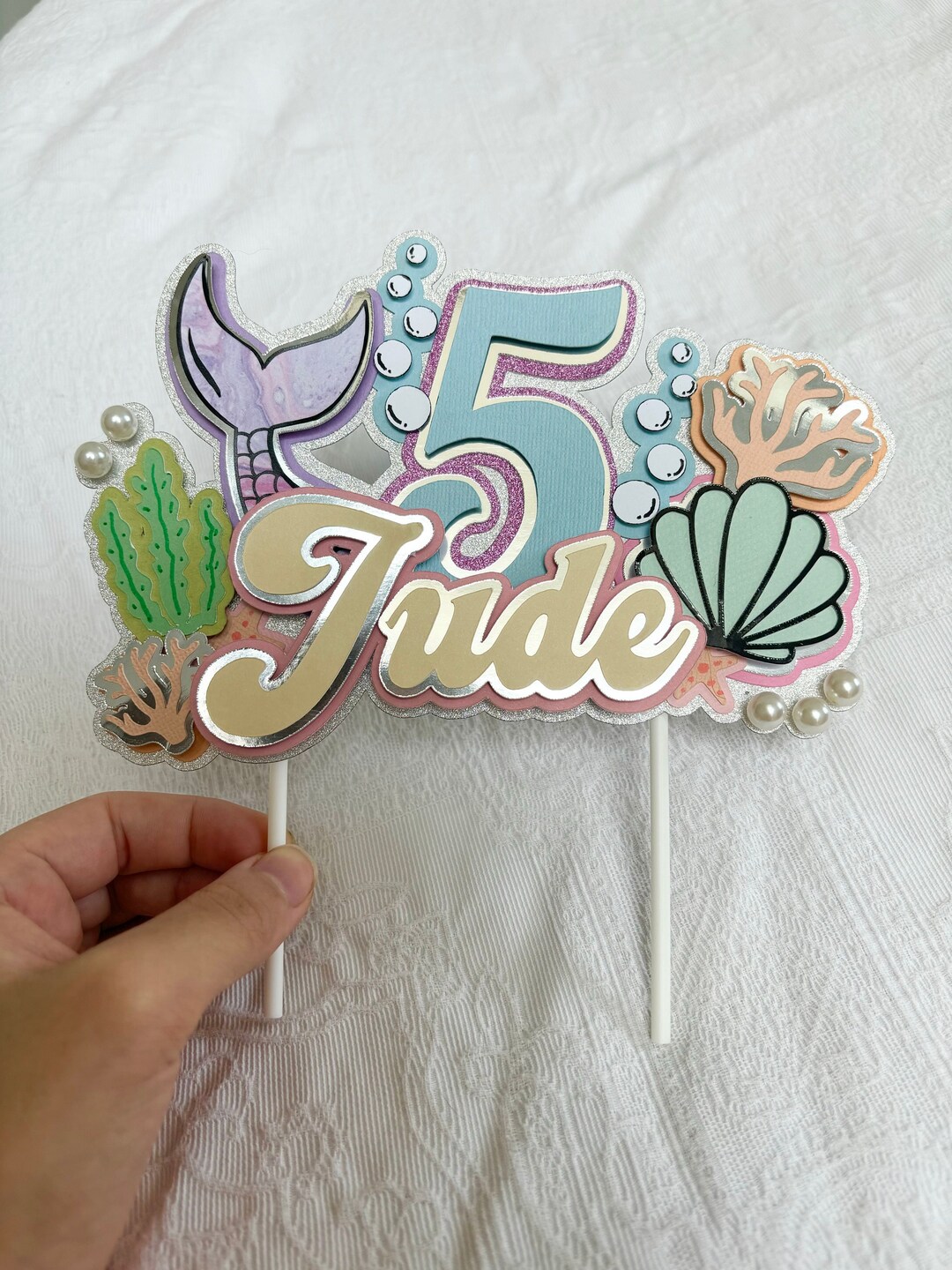 Mermaid Under the Sea Cake Topper Custom 3D Cake Topper - Etsy