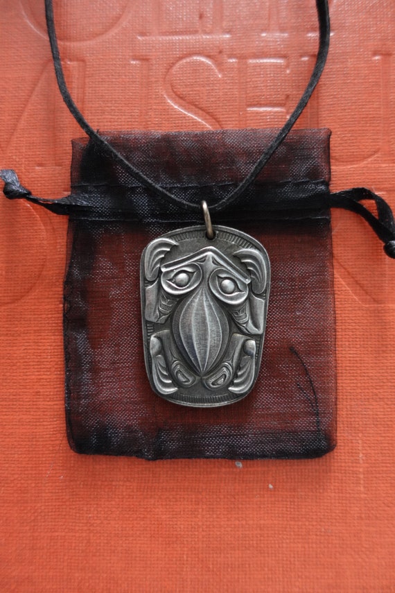The Spirit of Frog Pendant .haida West Coast Native . Haida | Etsy