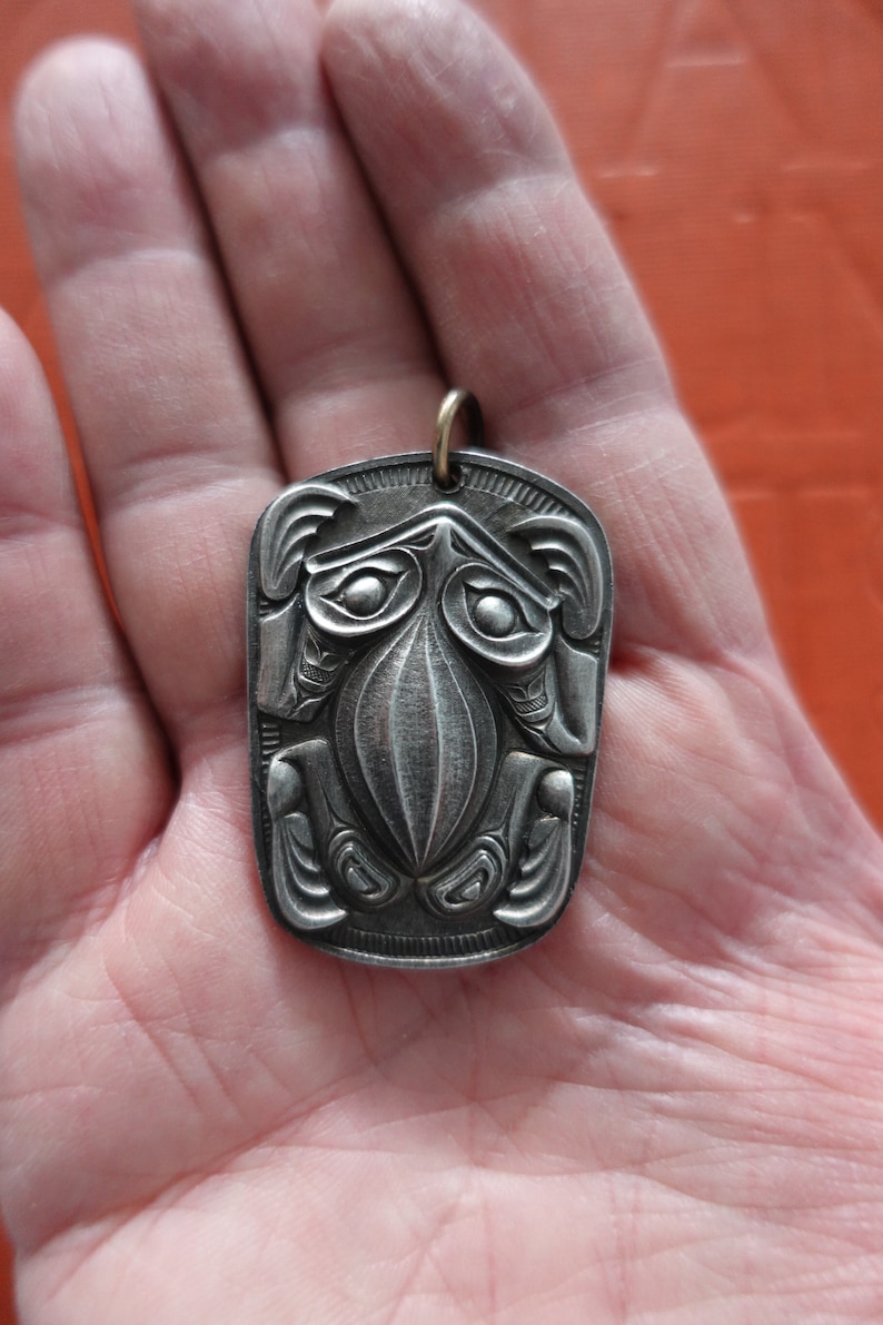 The Spirit of Frog Pendant .haida West Coast Native . Haida Monumental ...