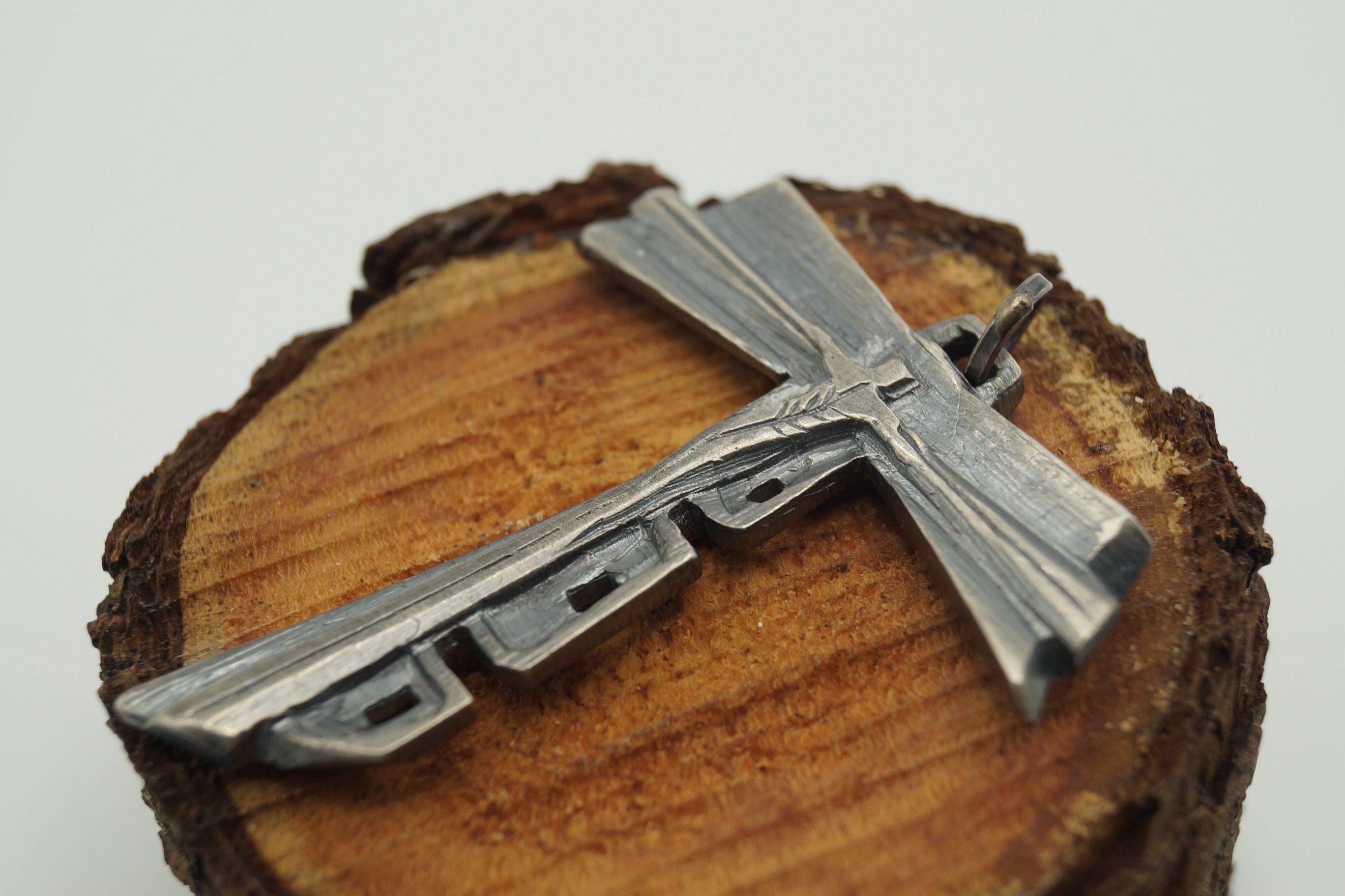 Crucifixion of Jesus Contemporary Sterling Silver Tau Cross. Jesus ...