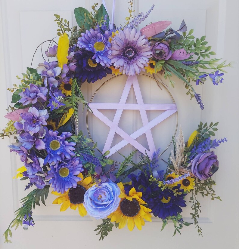 XL Customizable Intention Crescent Moon Wreath/ With Spell - Etsy