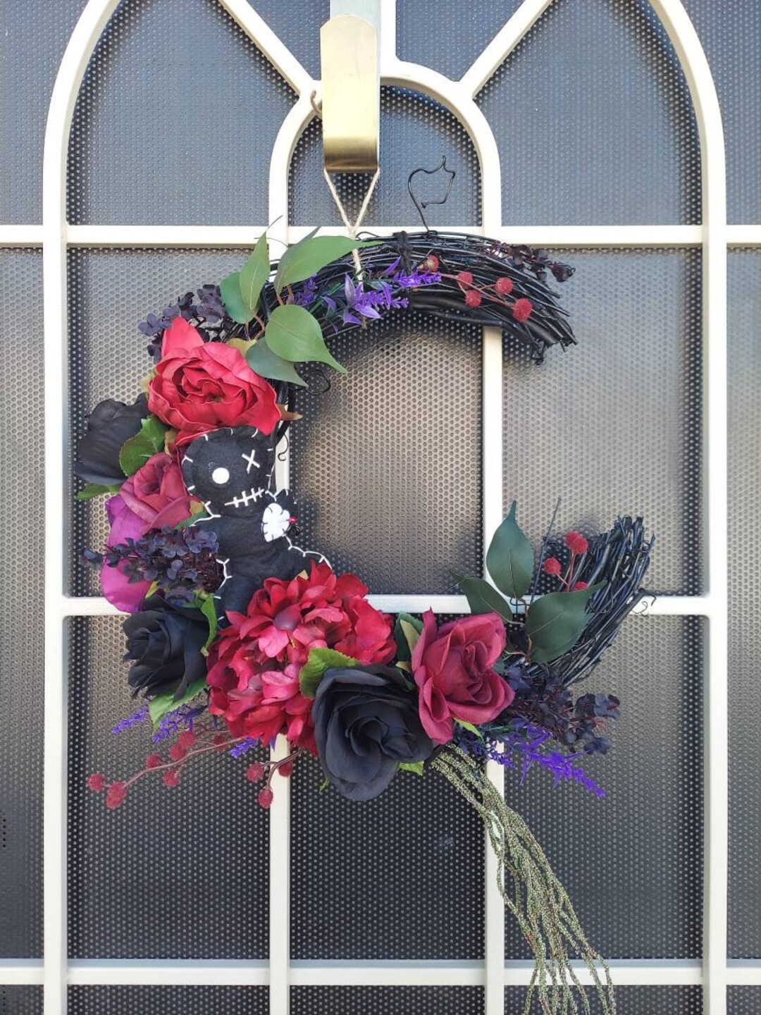 Voodoo Crescent Moon Wreath/ 15" in Diameter/ Reiki Energy - Etsy