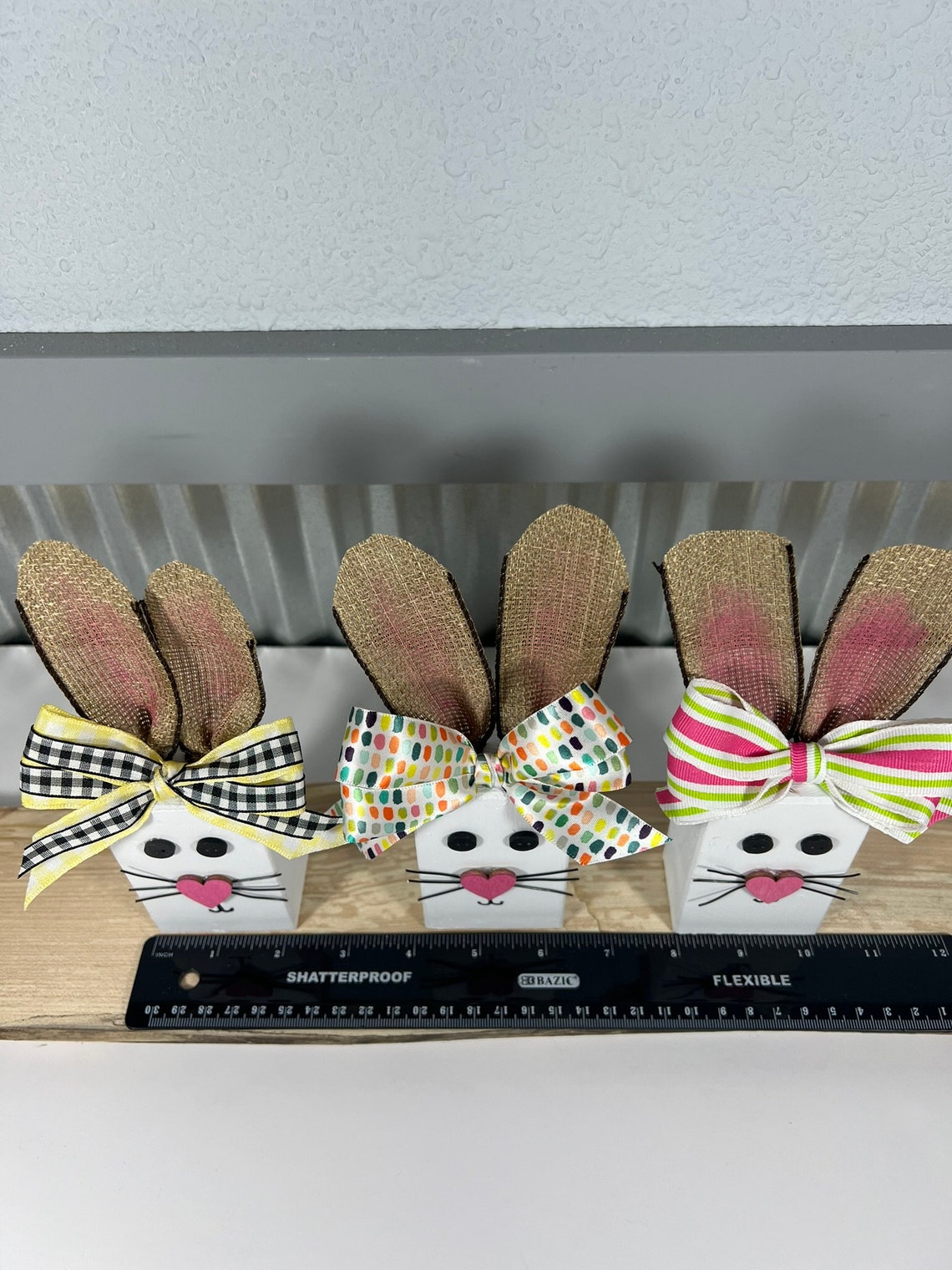 Chunky Wood Block Bunny: Handmade Easter Decor - Etsy