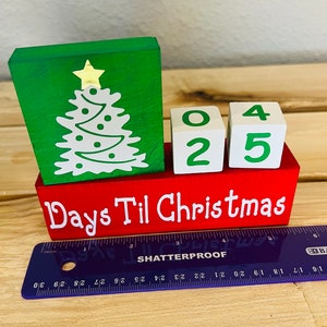 Christmas Countdown Blocks: Handcrafted Wood Holiday Decor - Etsy
