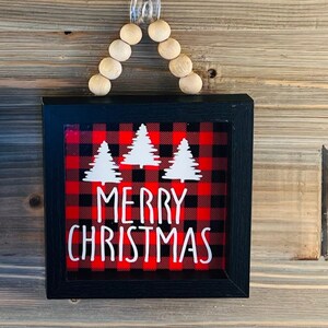Small Christmas Signs, Framed Hanging Mini Christmas Signs, Christmas ...