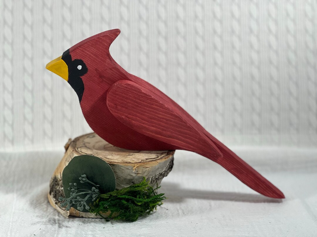 Wood Cardinal, Rustic Cardinal, Red Cardinal, Farmhouse Decor, Bird ...