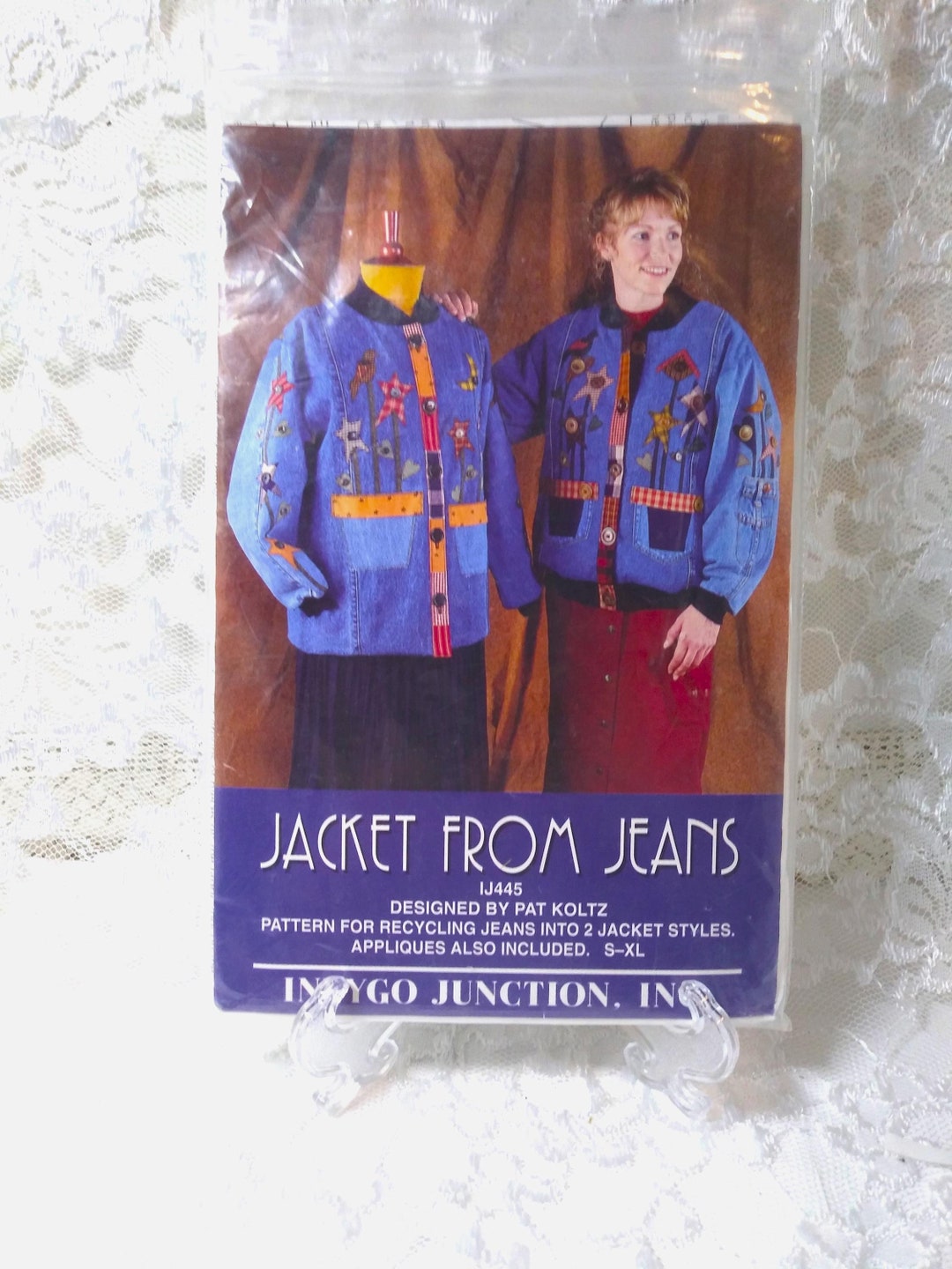 Indygo Junction Sewing Pattern IJ445 Jacket From Jeans With Applique ...