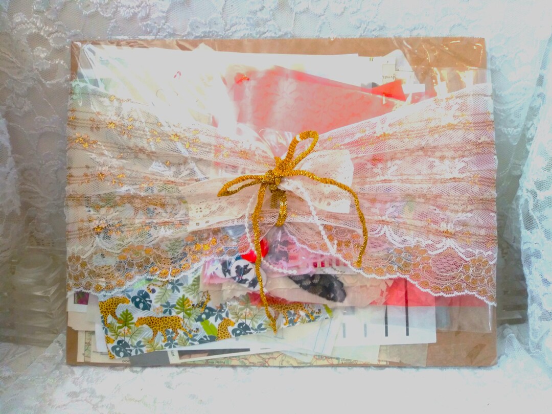 100 Pieces Vintage Junk Journal Collage Fodder Pack ~ Ephemera, Lace ...