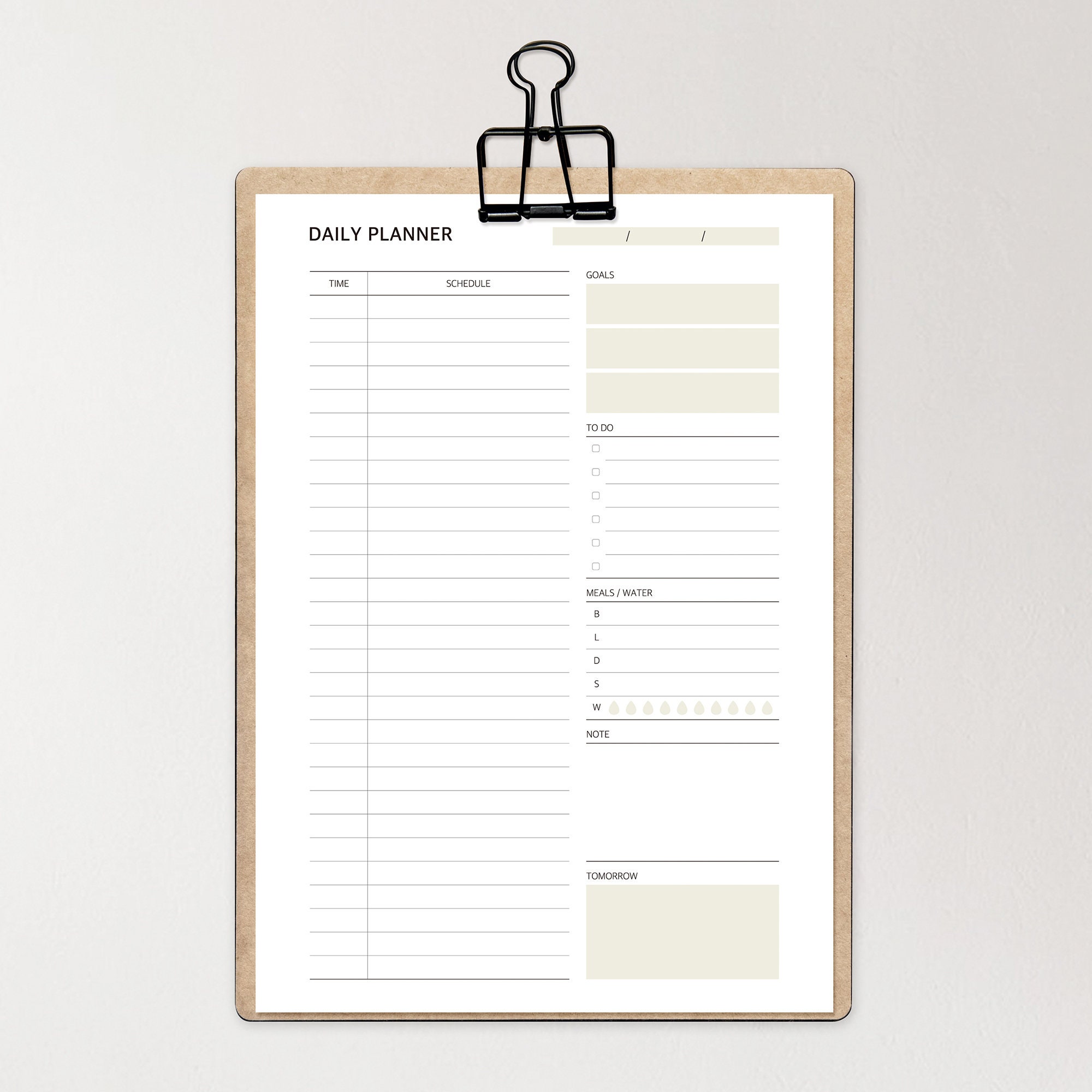 Daily Planner Printable 3 Colors A4 A5 Letter Modern - Etsy