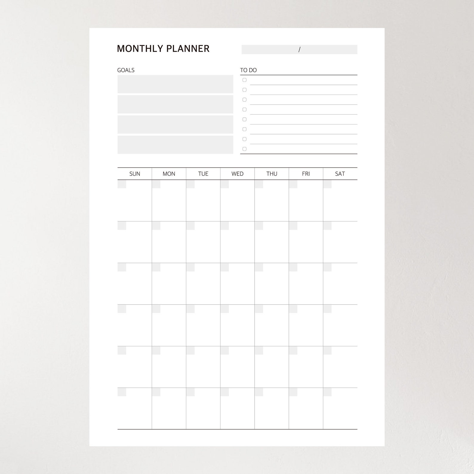 Monthly Planner Printable / 3 Colors / A4, A5, Letter / Modern Planner ...