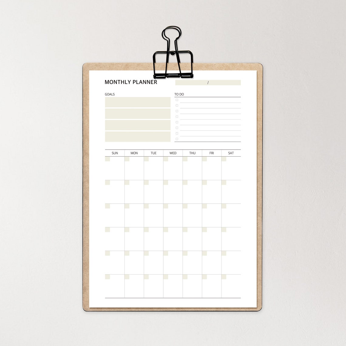 Monthly Planner Printable / 3 Colors / A4 A5 Letter / Modern - Etsy