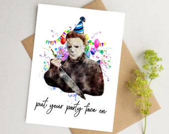 Michael Myers Birthday Card - Etsy