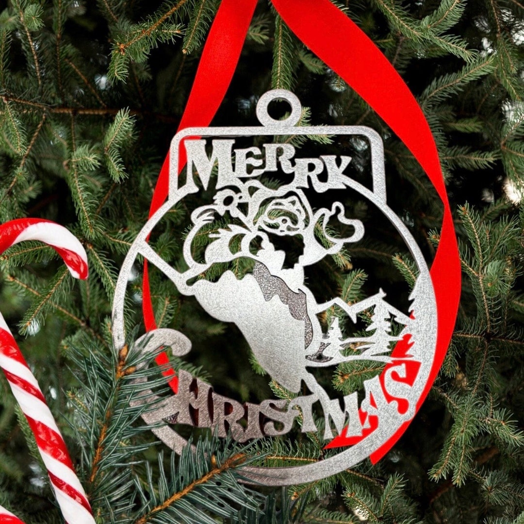 Metal Santa Christman Ornament | Christmas Decor | Santa Decor ...