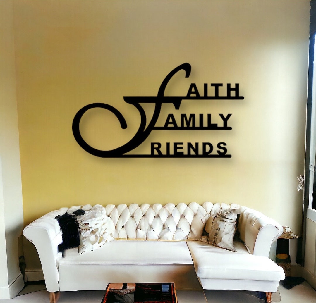 Faith,family,friends Metal Sign, Love Sign, Family Decor, Kitchen Sign ...