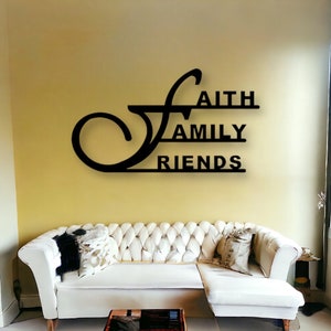 Faith,family,friends Metal Sign, Love Sign, Family Decor, Kitchen Sign ...