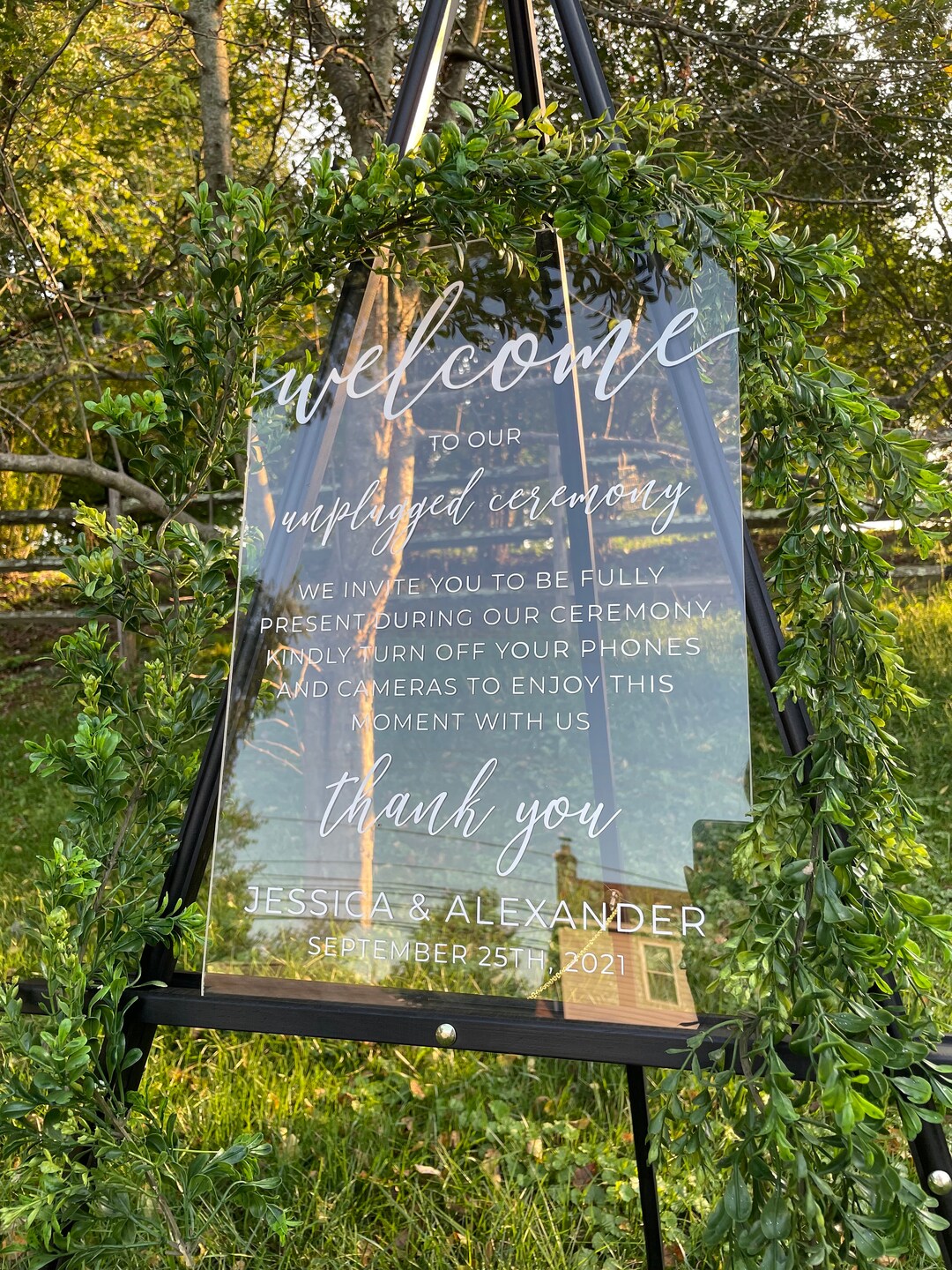 Acrylic Unplugged Ceremony Sign - Etsy