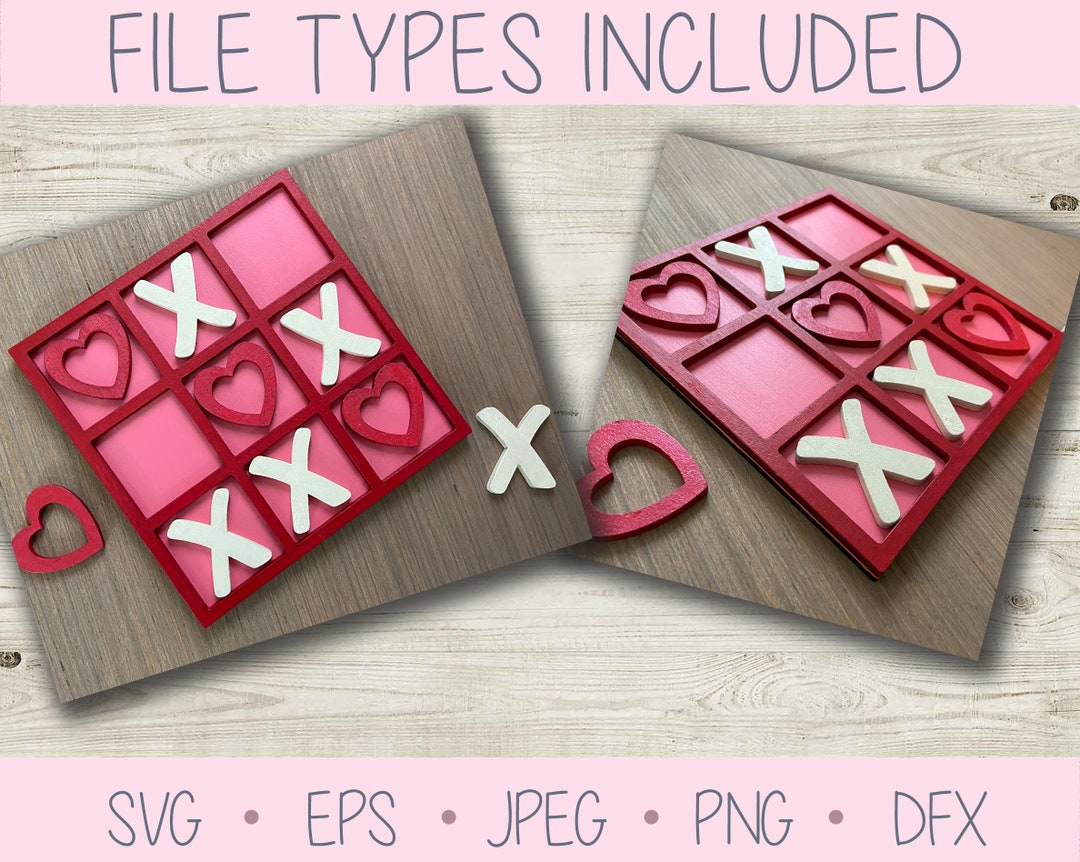 Tic-tac-toe Board SVG Cut File - Etsy UK