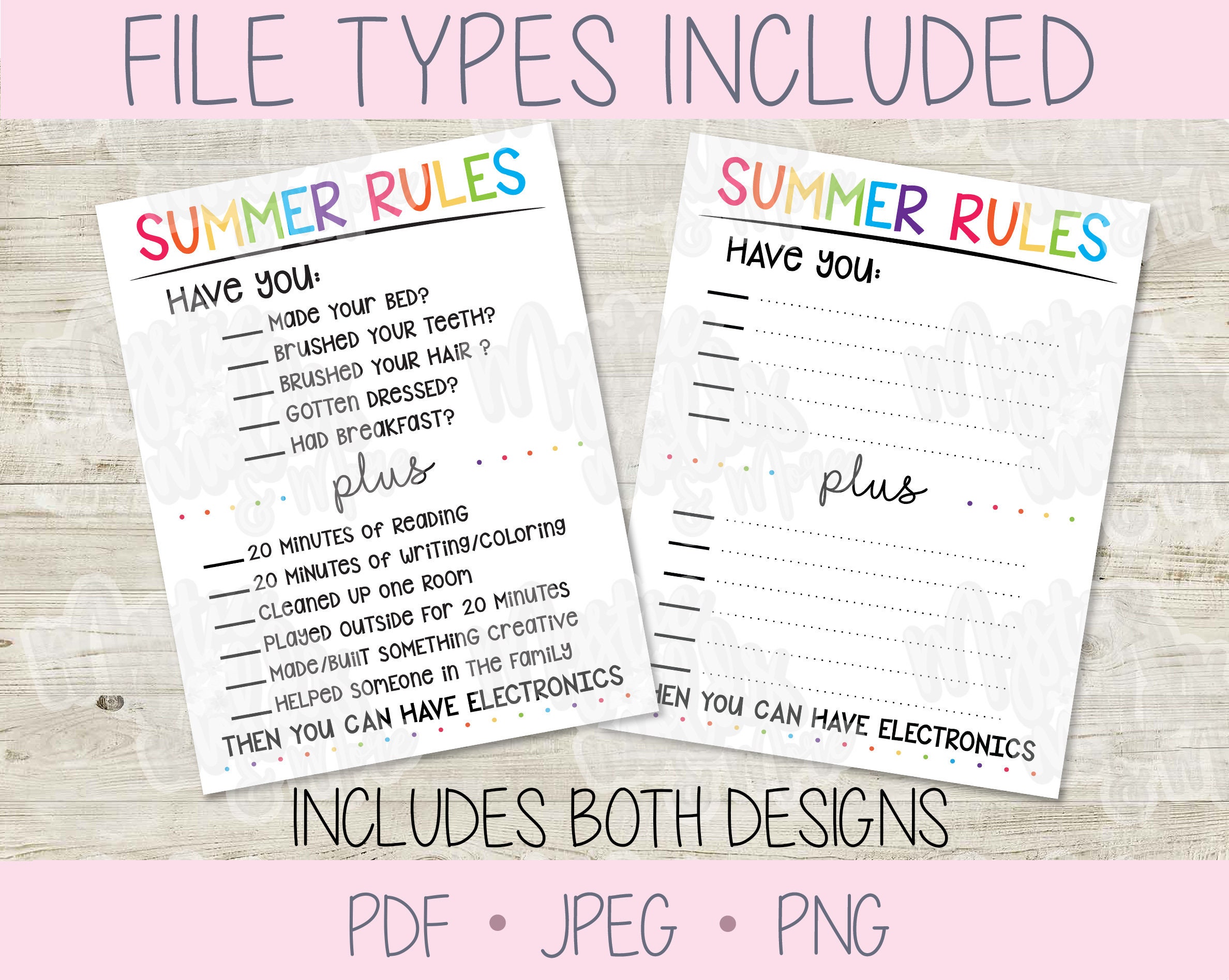 Summer Rules Printable - Etsy
