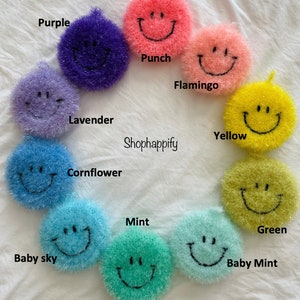 Smiling Face Scrubbies | Dish Scrubbies Crochet | Scrubbies | Dish ...