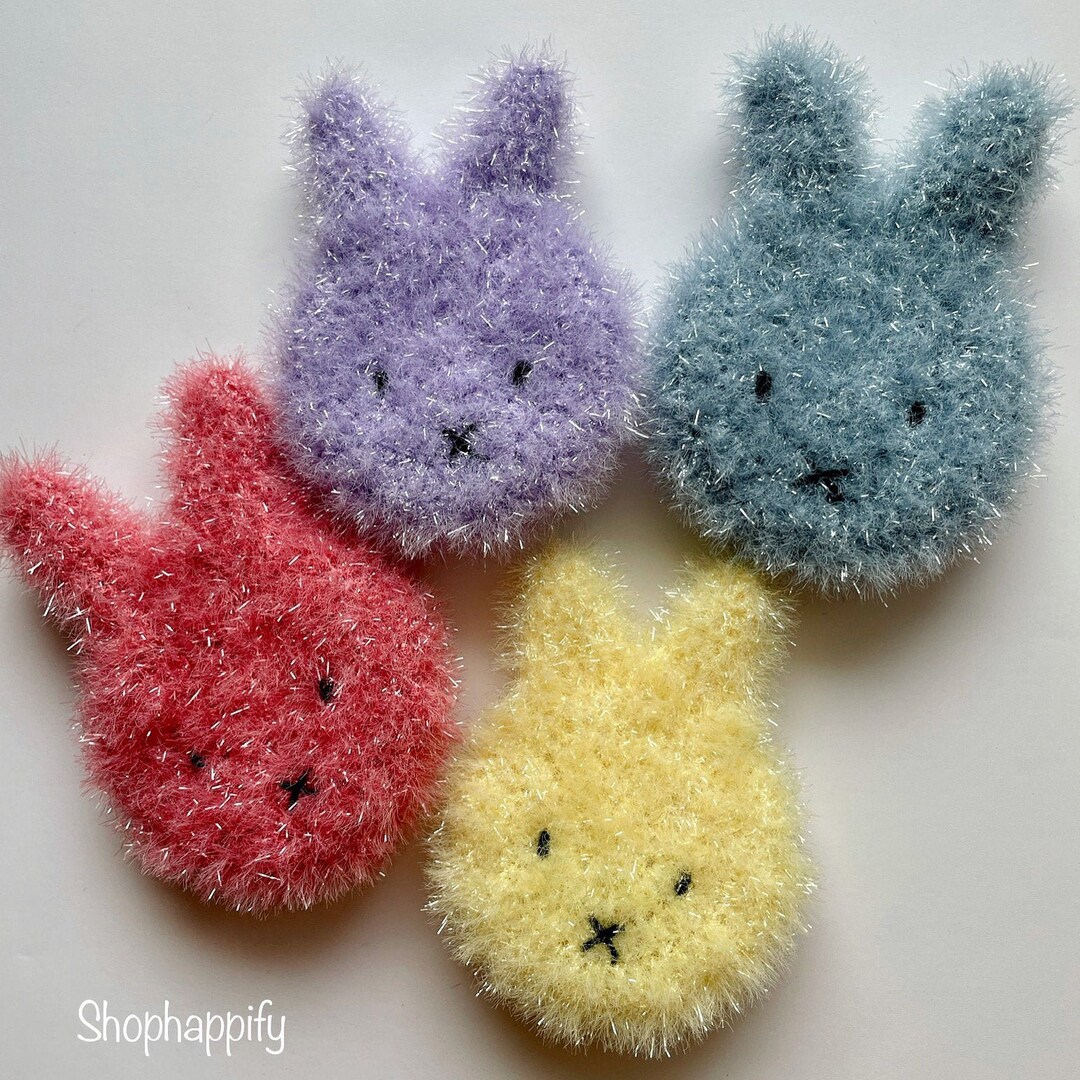 Bunny Face Scrubbies | Dish Scrubbies Crochet | Scrubbies | Dish ...