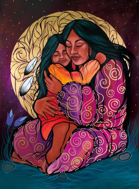 Native American Mother And Child Art