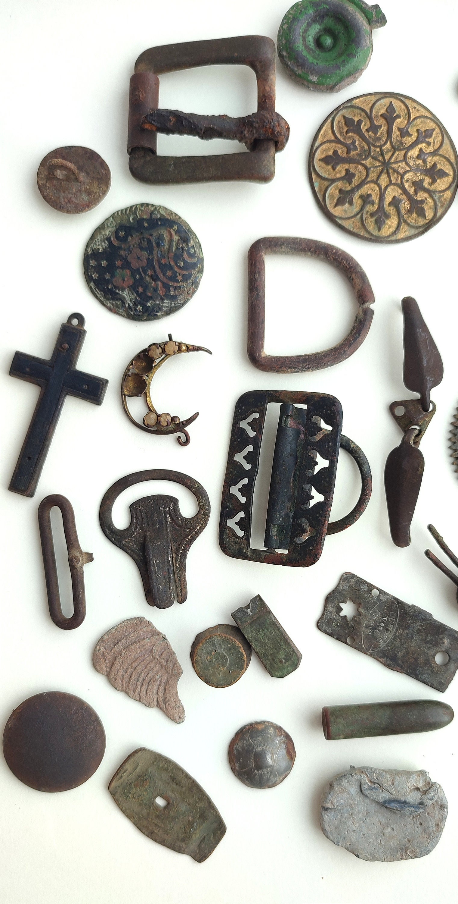 Ancient Finds Many Original Antique Ornament Details Authentic Copper ...