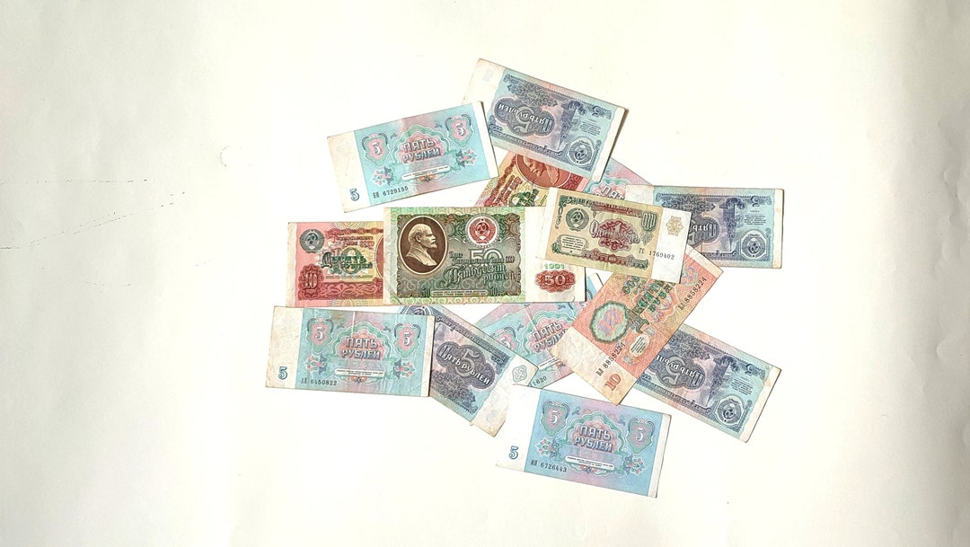 Vintage Soviet Union russia Banknotes Set of 15 Roubles 1991 Old ...