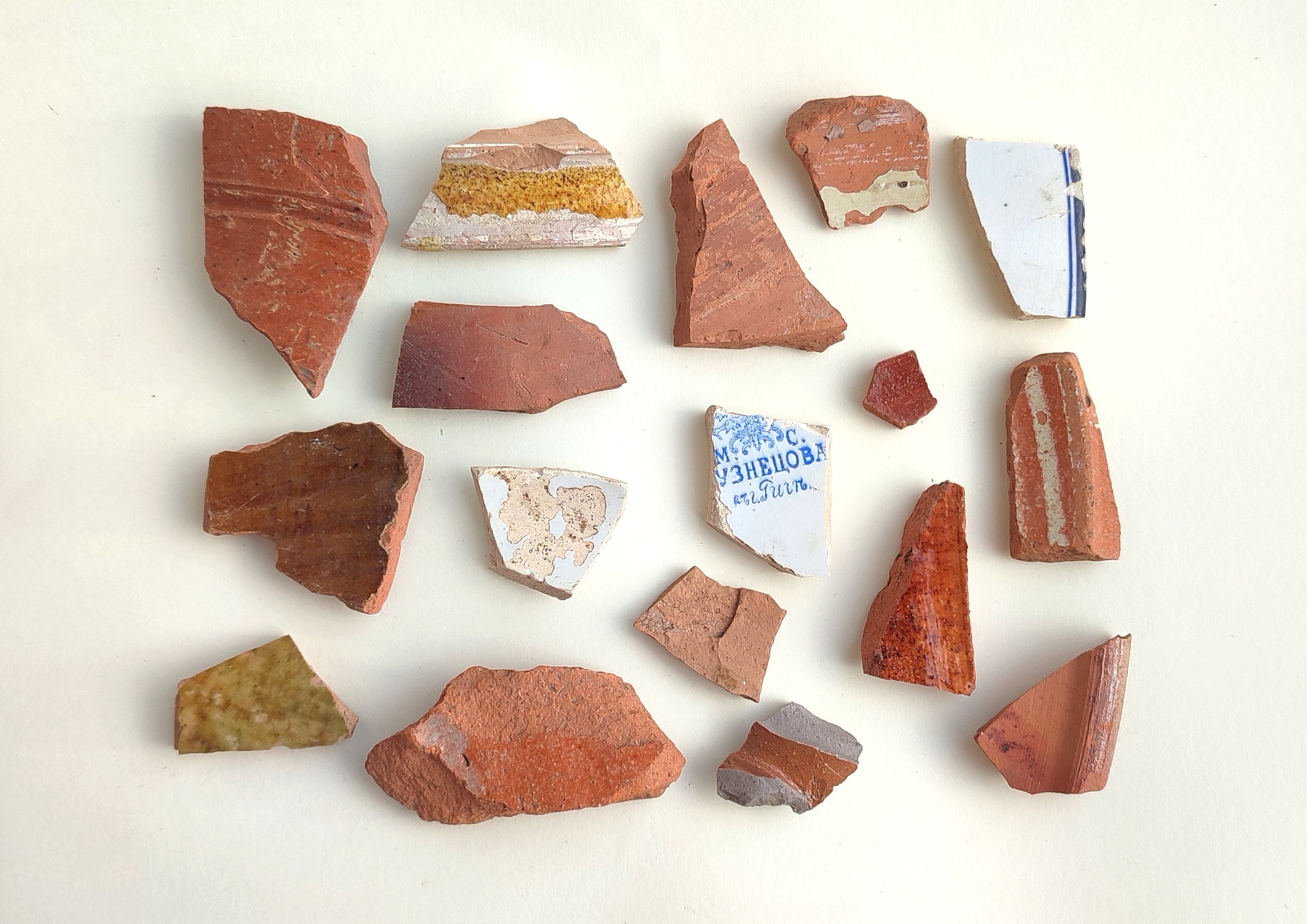 Ancient Glazed Pottery Shards Set of 17 Mudlarking Finds Original ...