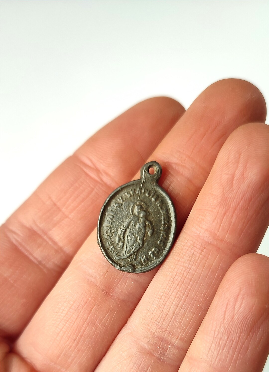 Ancient Catholic Medallion | Antique Pendant | Mascot Talisman ...