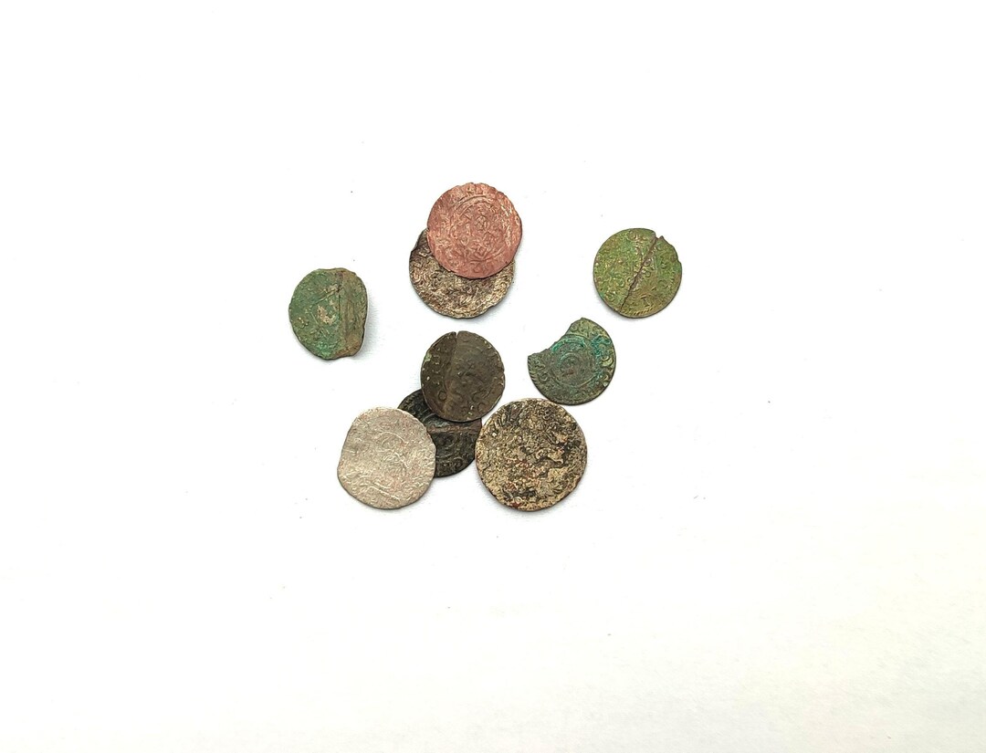 Antique Silver Coins Real 100% Set of 9pcs Original Ancient Silver ...