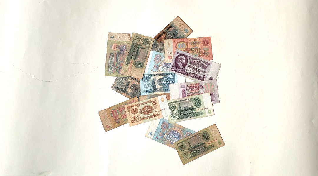 Vintage Soviet Union (russia) Banknotes | Set of 15 | Roubles 1961 ...