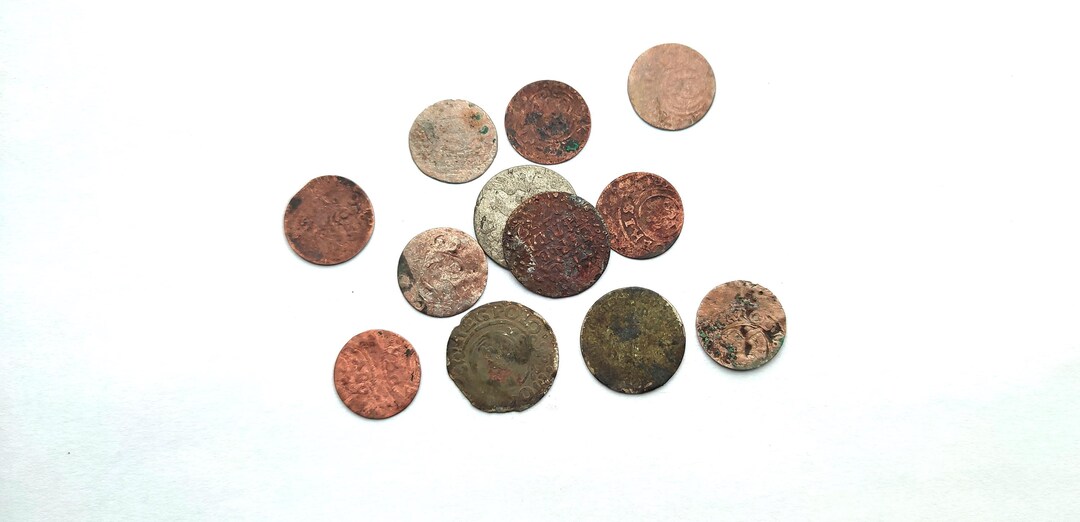 Antique Silver Coins | Real 100% | Set of 12 Pcs | Original Ancient ...