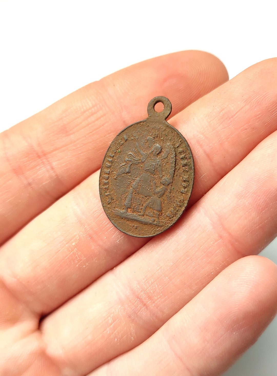 Ancient Catholic Medallion | Antique Pendant | Mascot Talisman ...