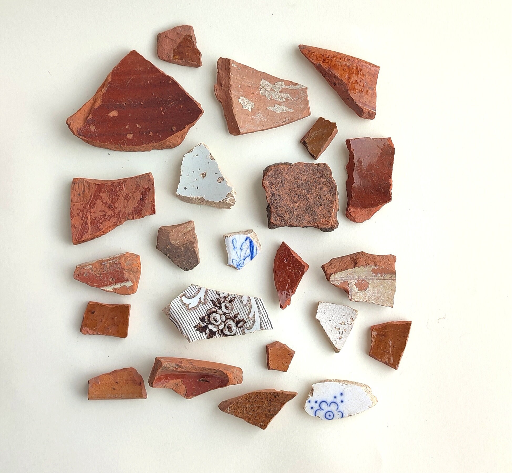 Ancient Glazed Pottery Shards Set of 23 Mudlarking Finds Original ...