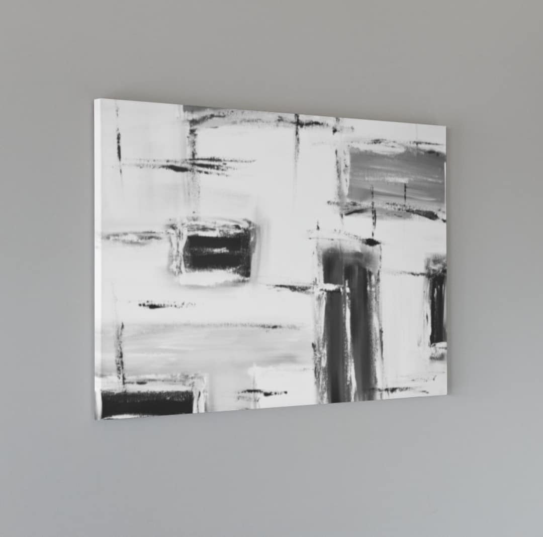 Acrylbilder Schwarz Weiß- Leinwanddrucke "Modern Design" Moderne Kunst ...