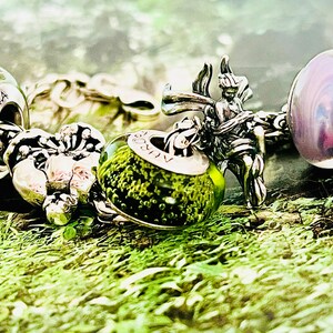 Secret Pond Lily Charm, Fits Pandora Bracelet, Aurora Charm, 925 ...