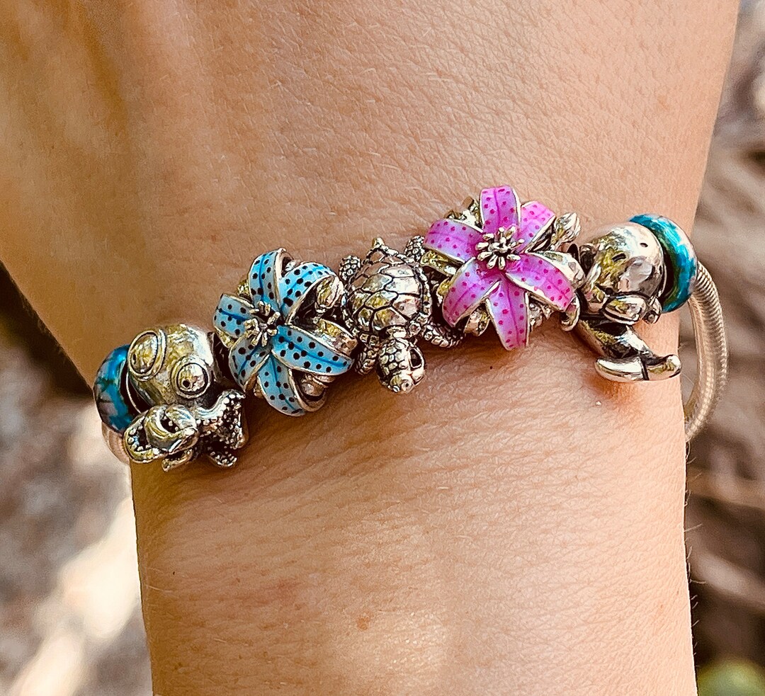 Jelly the Octopus Charm, Aurora Charm, Fits Pandora Bracelet, Sterling ...
