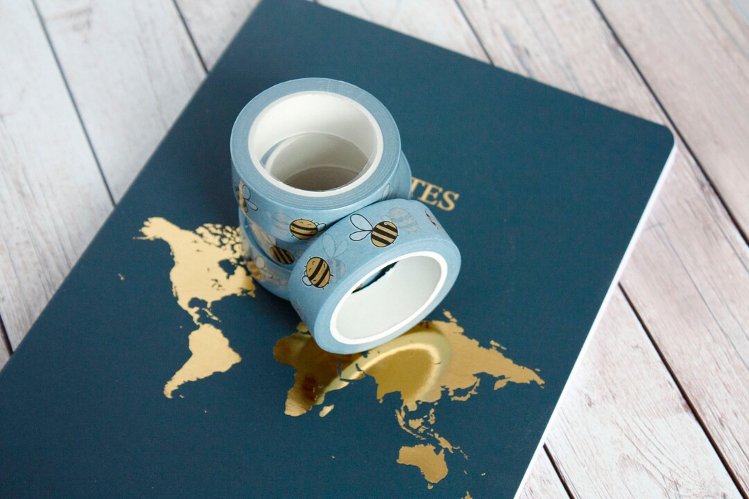 Bee Washi Tape, Bumble Bee Washi Tape, Fun Washi, Hand Drawn Washi ...